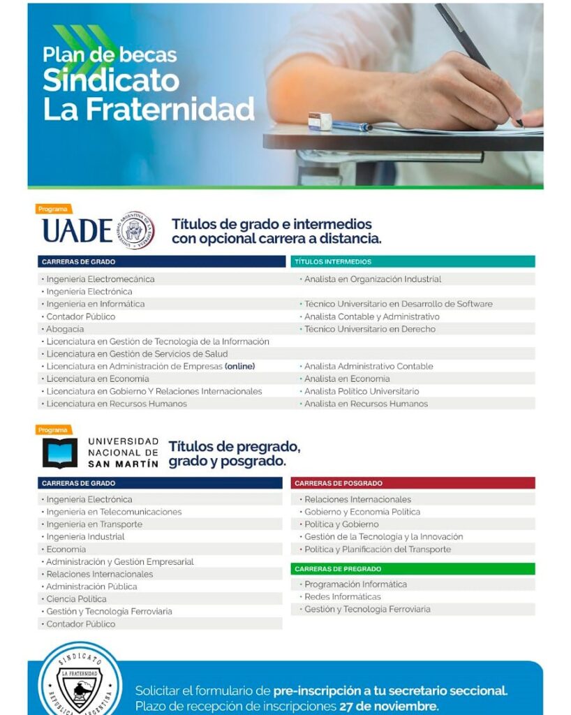 PLAN DE BECAS UNIVERSITARIAS LA FRATERNIDAD